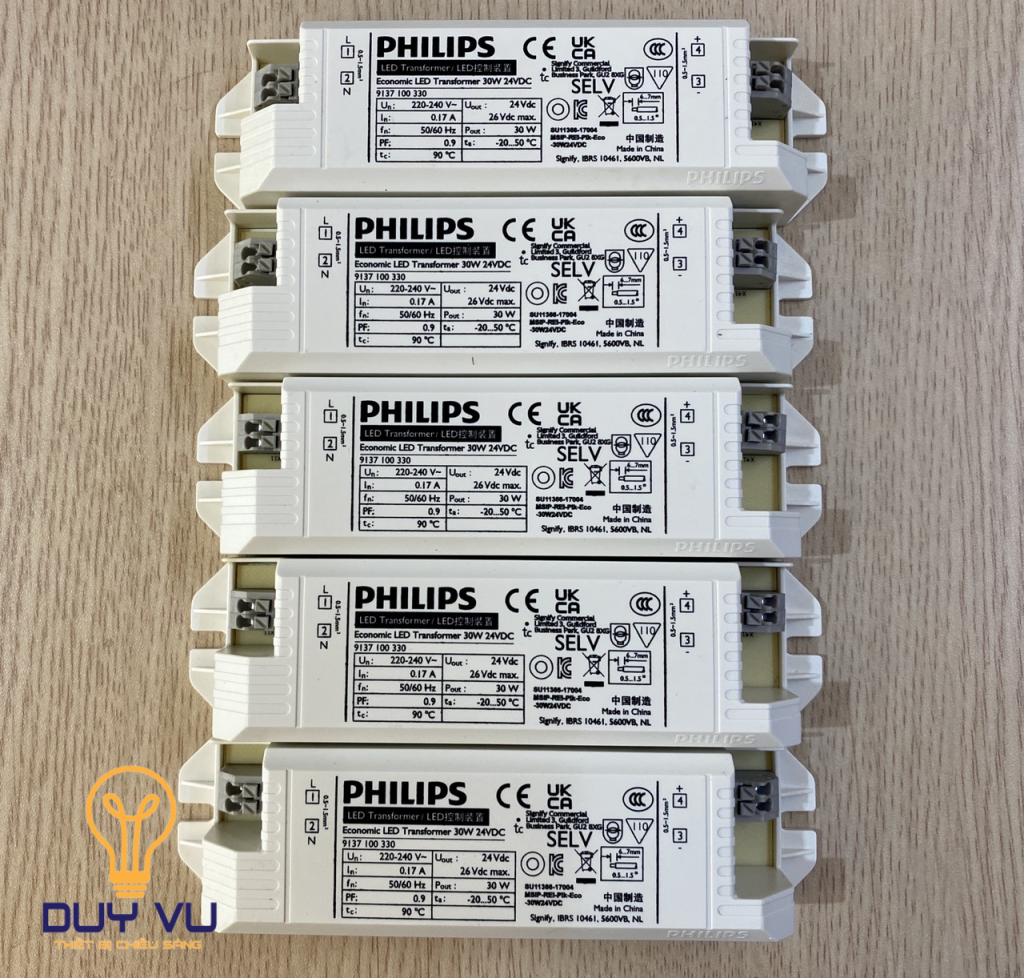 BIẾN ÁP ĐIỆN TỬ ĐÈN LED PHILIPS ECONOMIC LED TRANSFORMER 30W 24VDC - Duy Vũ